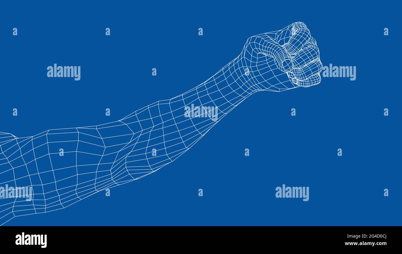 Male clenched his fist. Vector Stock Vector Image & Art - Alamy