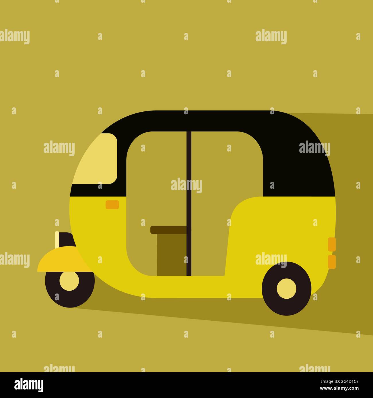 Illustration of Three wheeler Auto rickshaw Stock Vector Image & Art ...