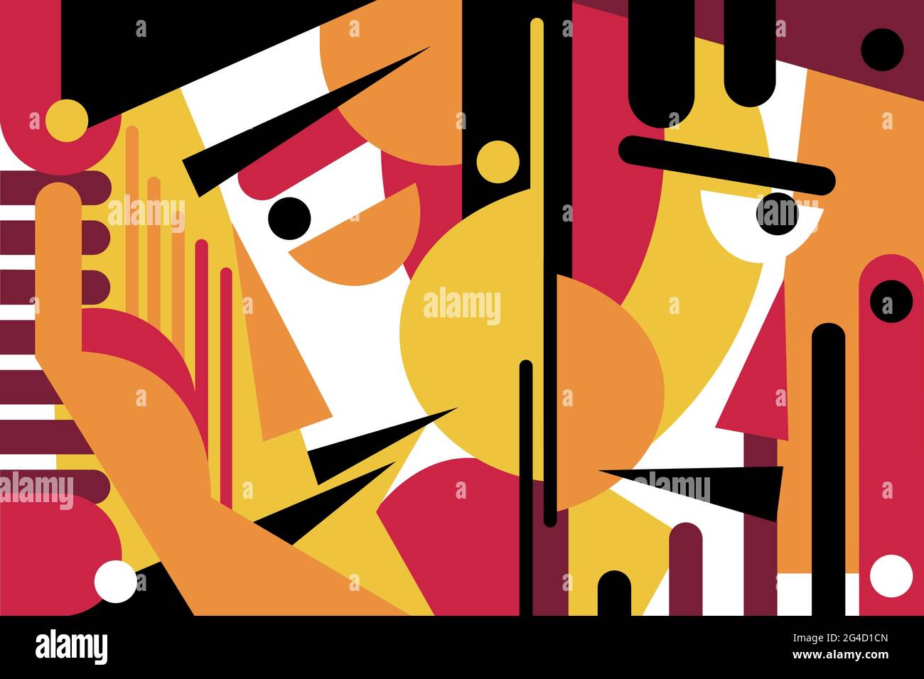 Illustration of abstract faces and shapes Stock Vector Image & Art - Alamy