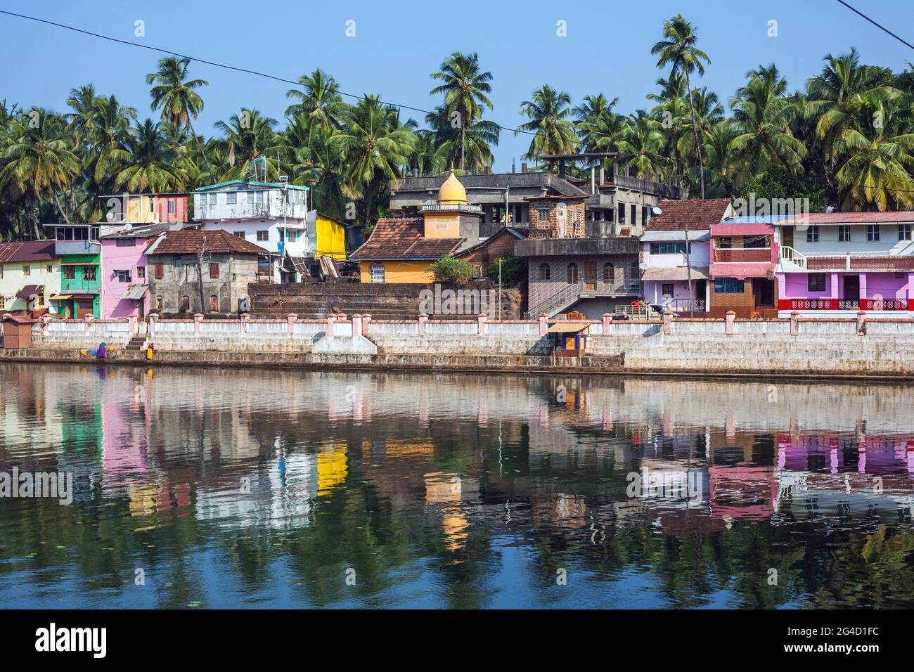 The spiritual, holy sacred Koti Tirtha water tank at Gokarna, Karnataka ...