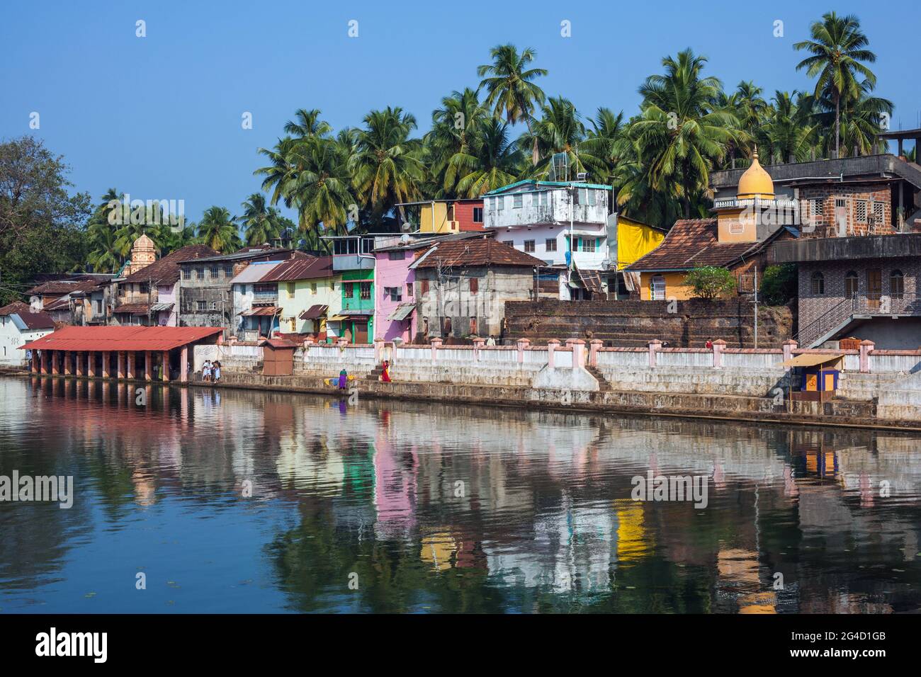 The spiritual, holy sacred Koti Tirtha water tank at Gokarna, Karnataka ...
