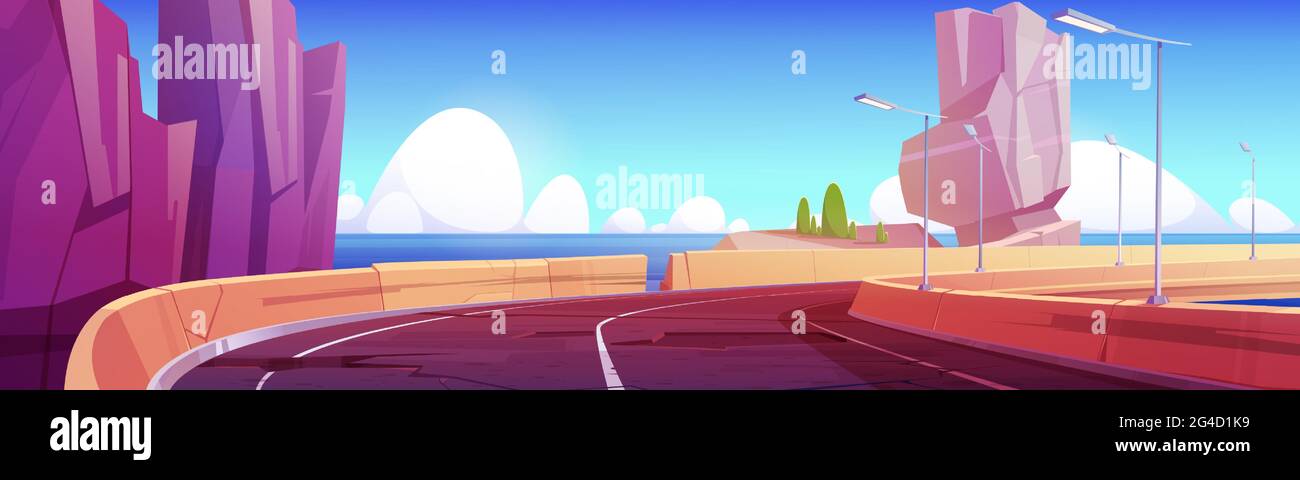 Roadway mountain landscape route Stock Vector Images - Alamy