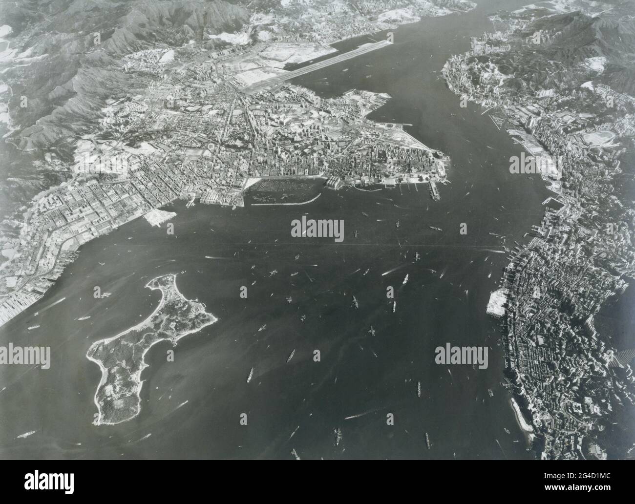 hong kong old aerial photograph Stock Photo - Alamy