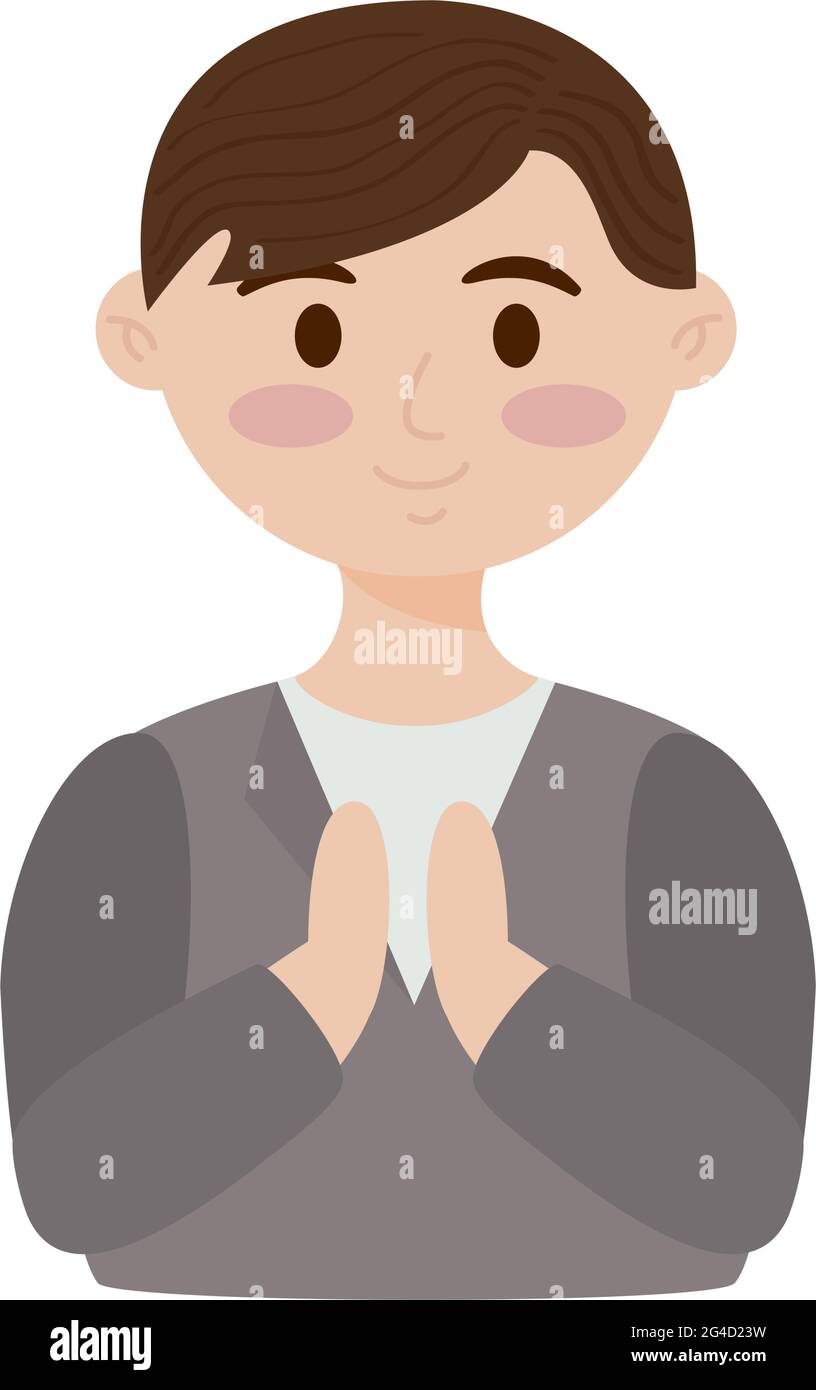 first communion cute boy praying Stock Vector Image & Art - Alamy