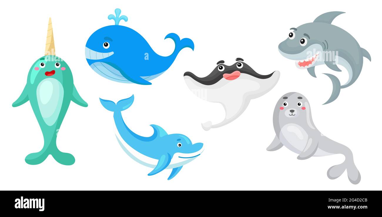 Cartoon Baby Ocean Animals