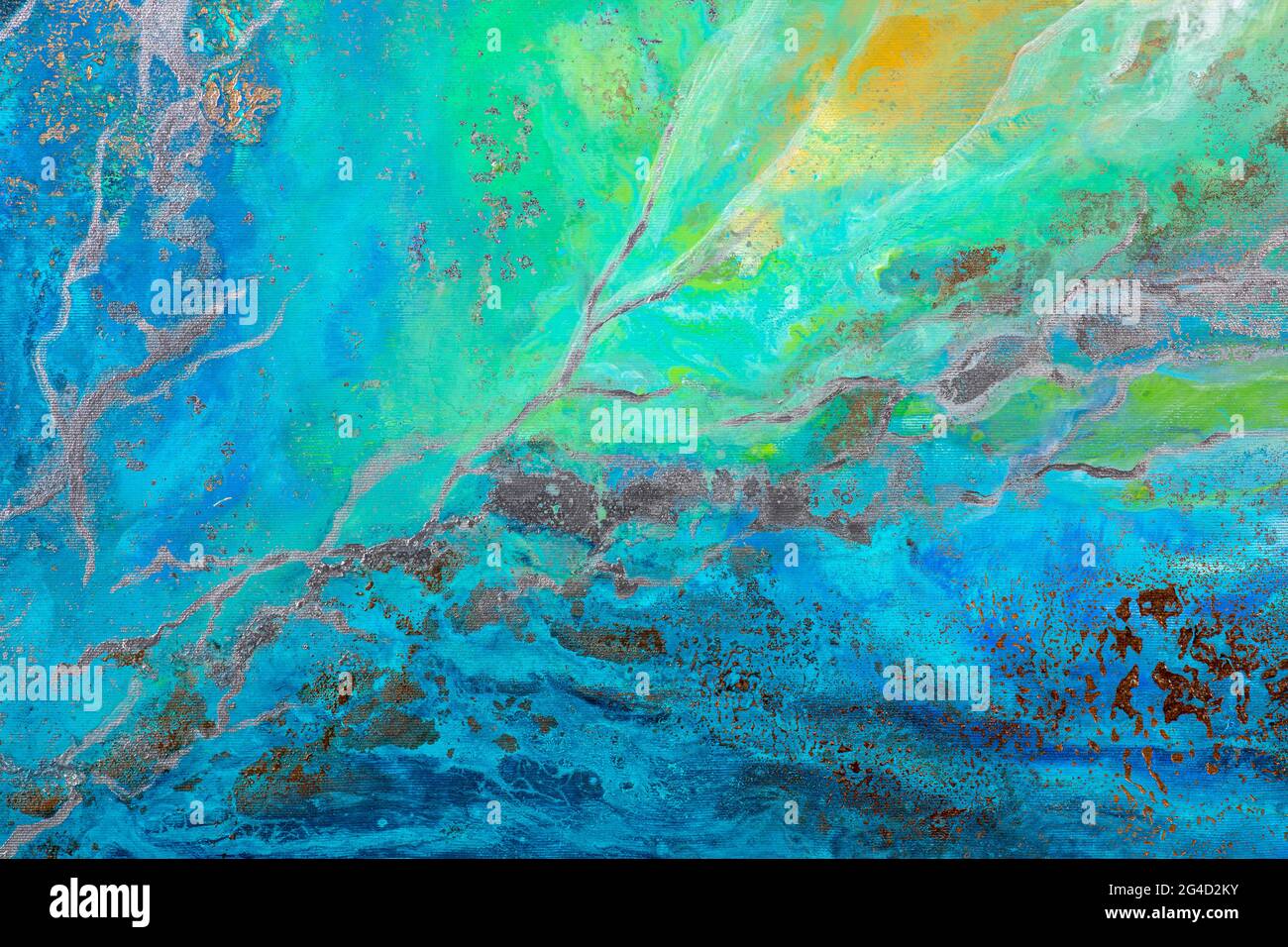 Abstract painting background in amazing blue color Stock Photo - Alamy