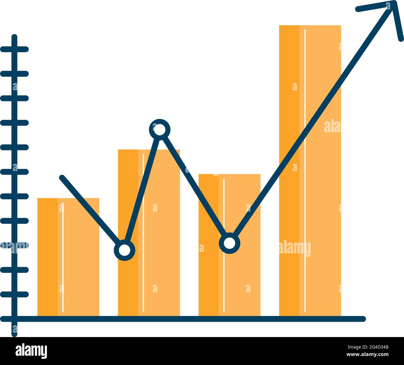 statistics bars with arrow infographic icon Stock Vector Image & Art ...