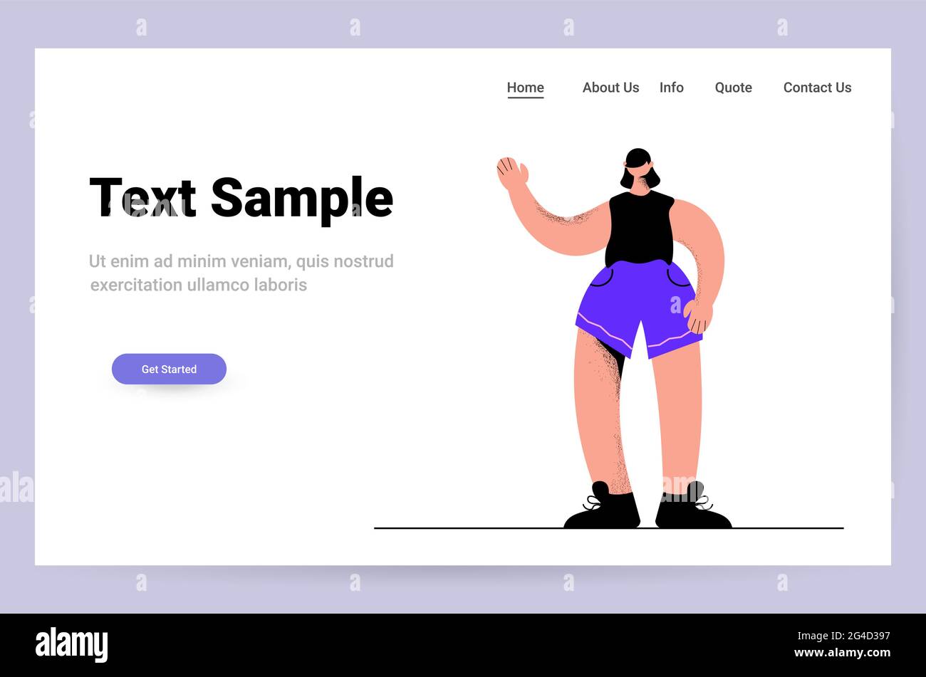 beautiful young woman in casual clothes waving hand female cartoon ...