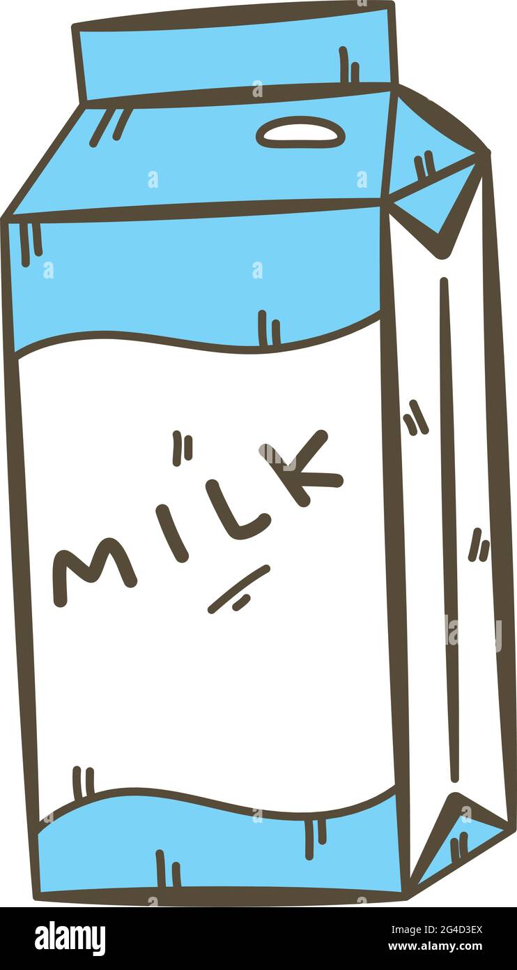milk box packing doodle style Stock Vector Image & Art - Alamy