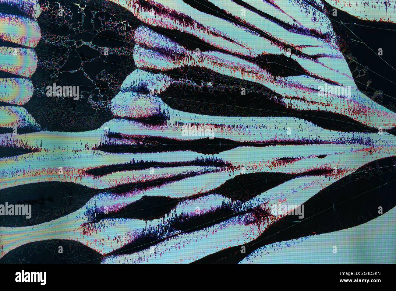 Television failure, LCD Screen glitch, LCD screen as abstract ...