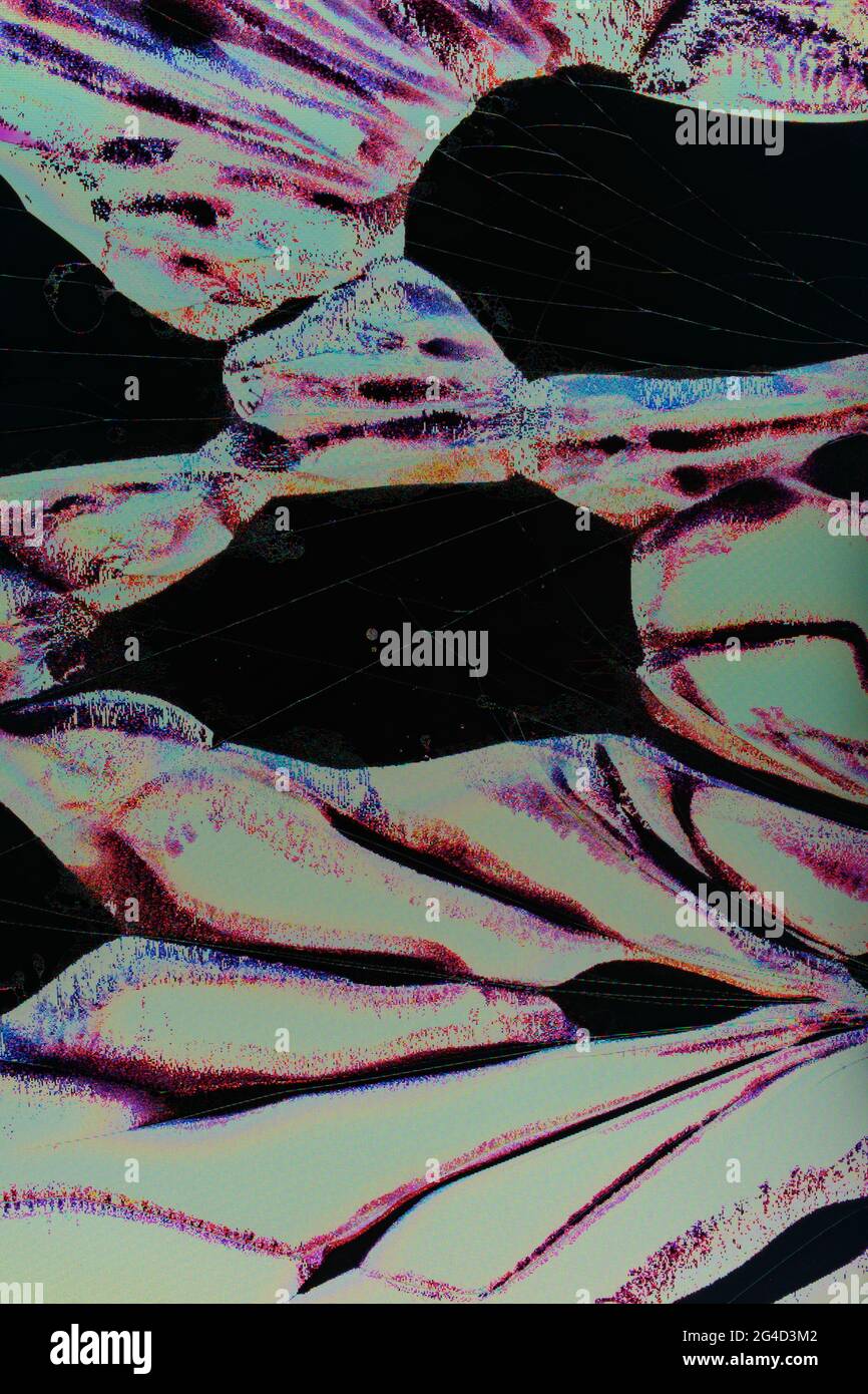 Television failure, LCD Screen glitch, LCD screen as abstract ...