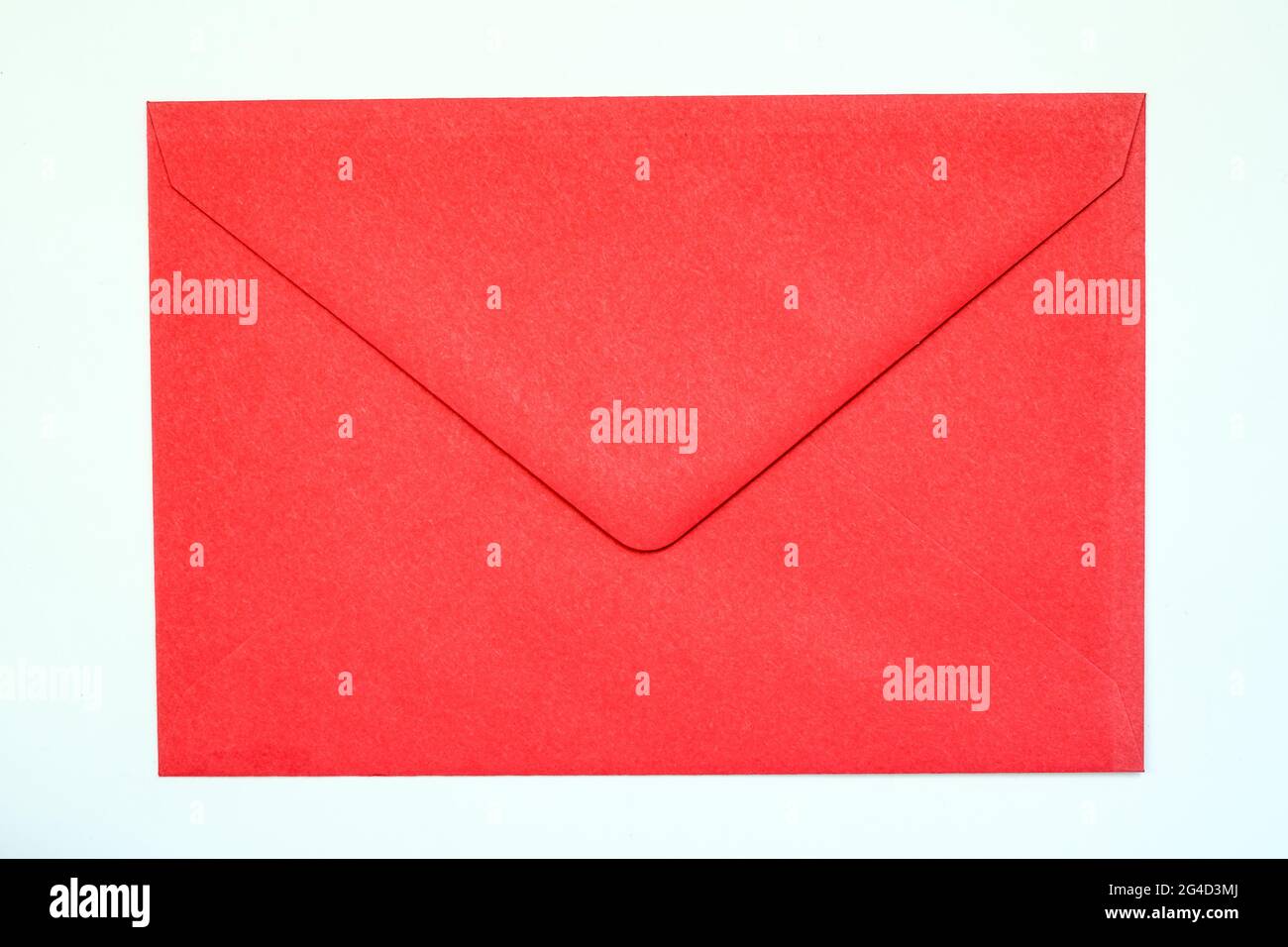 red vintage paper envelope isolated on the white Stock Photo - Alamy