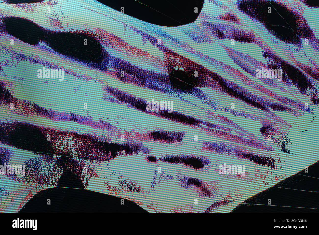 Television failure, LCD Screen glitch, LCD screen as abstract ...