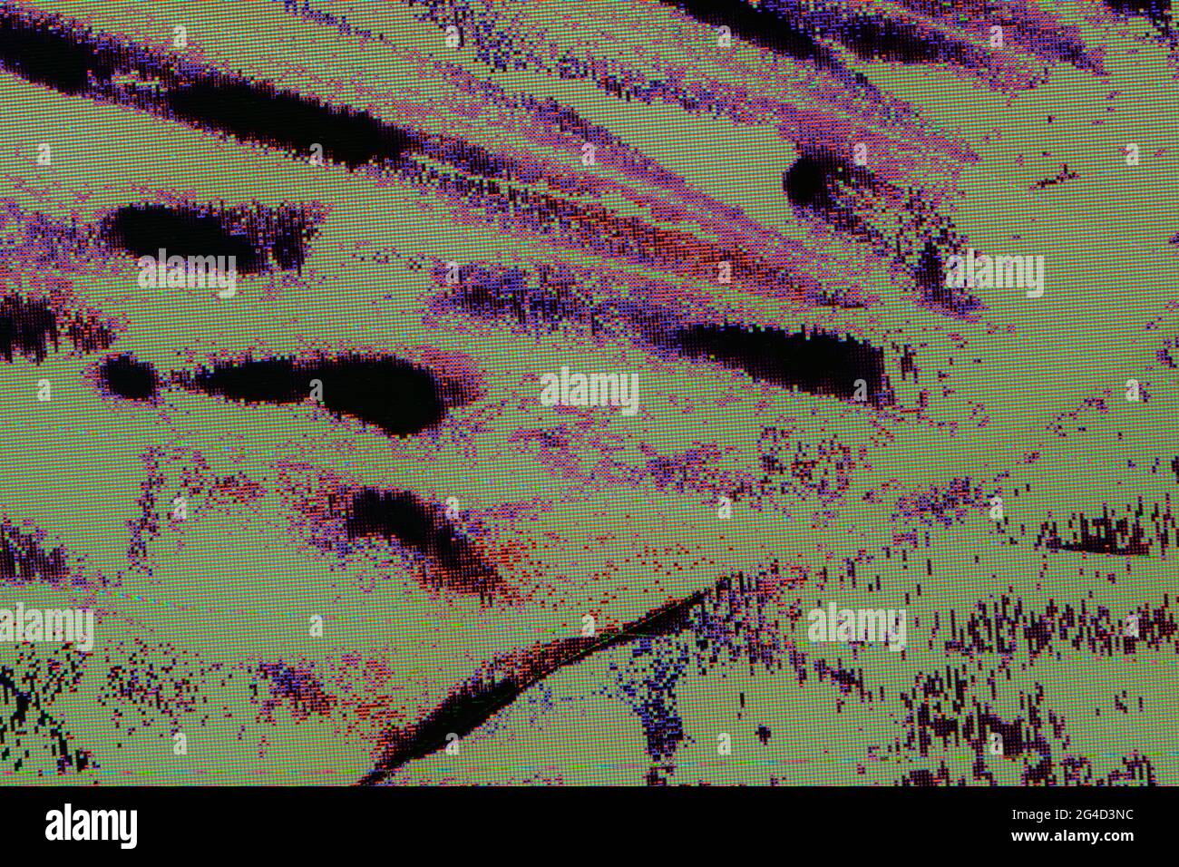 Television failure, LCD Screen glitch, LCD screen as abstract ...