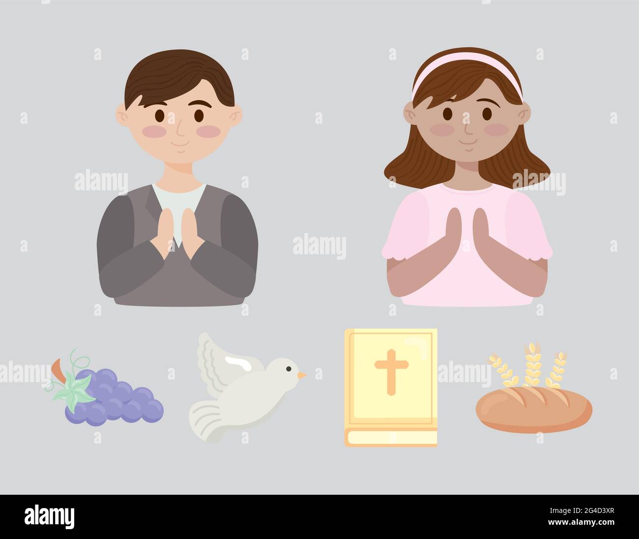 four first communion set icons Stock Vector Image & Art - Alamy