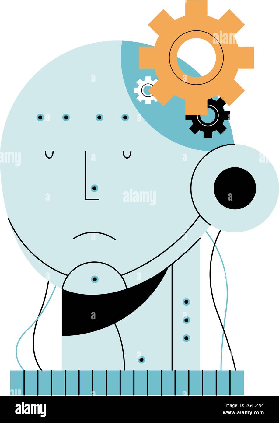 Artificial intelligence ai head metal Cut Out Stock Images & Pictures ...