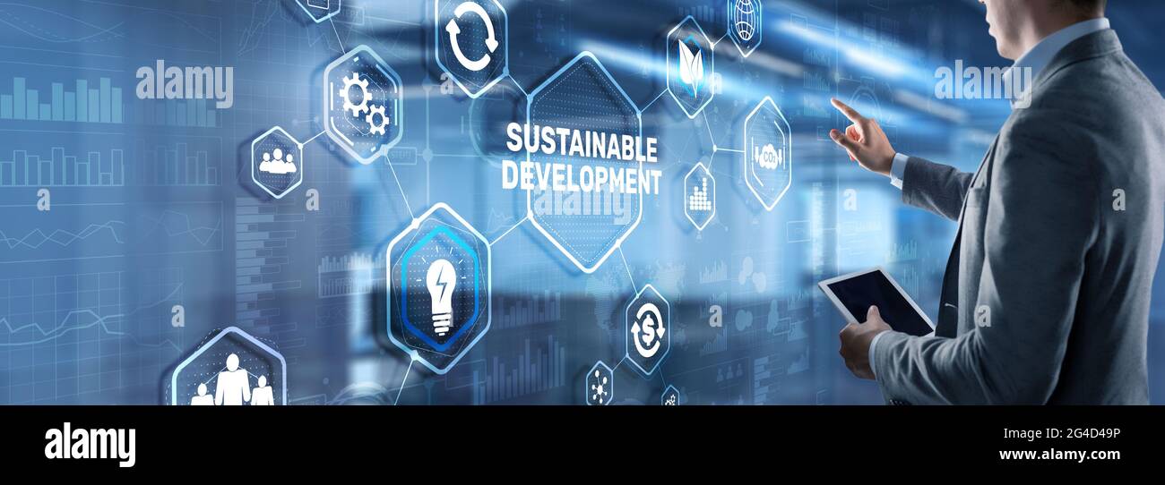 Sustainable Balanced Development. Balance between nature and science ...