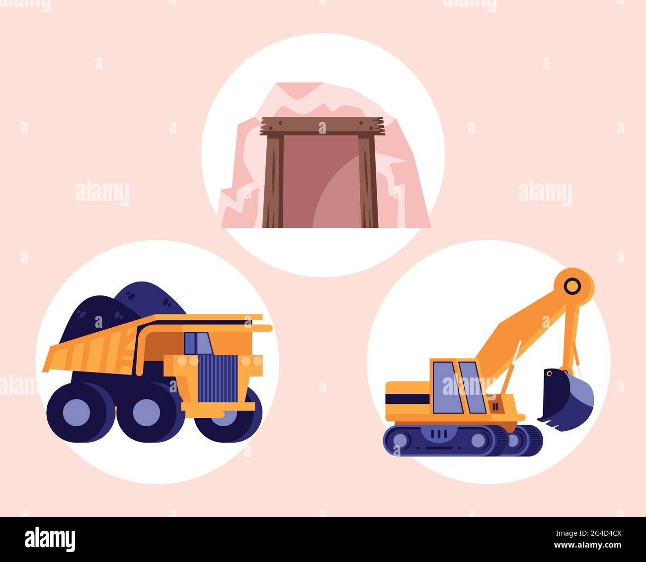 Mining machinery underground Stock Vector Images - Alamy