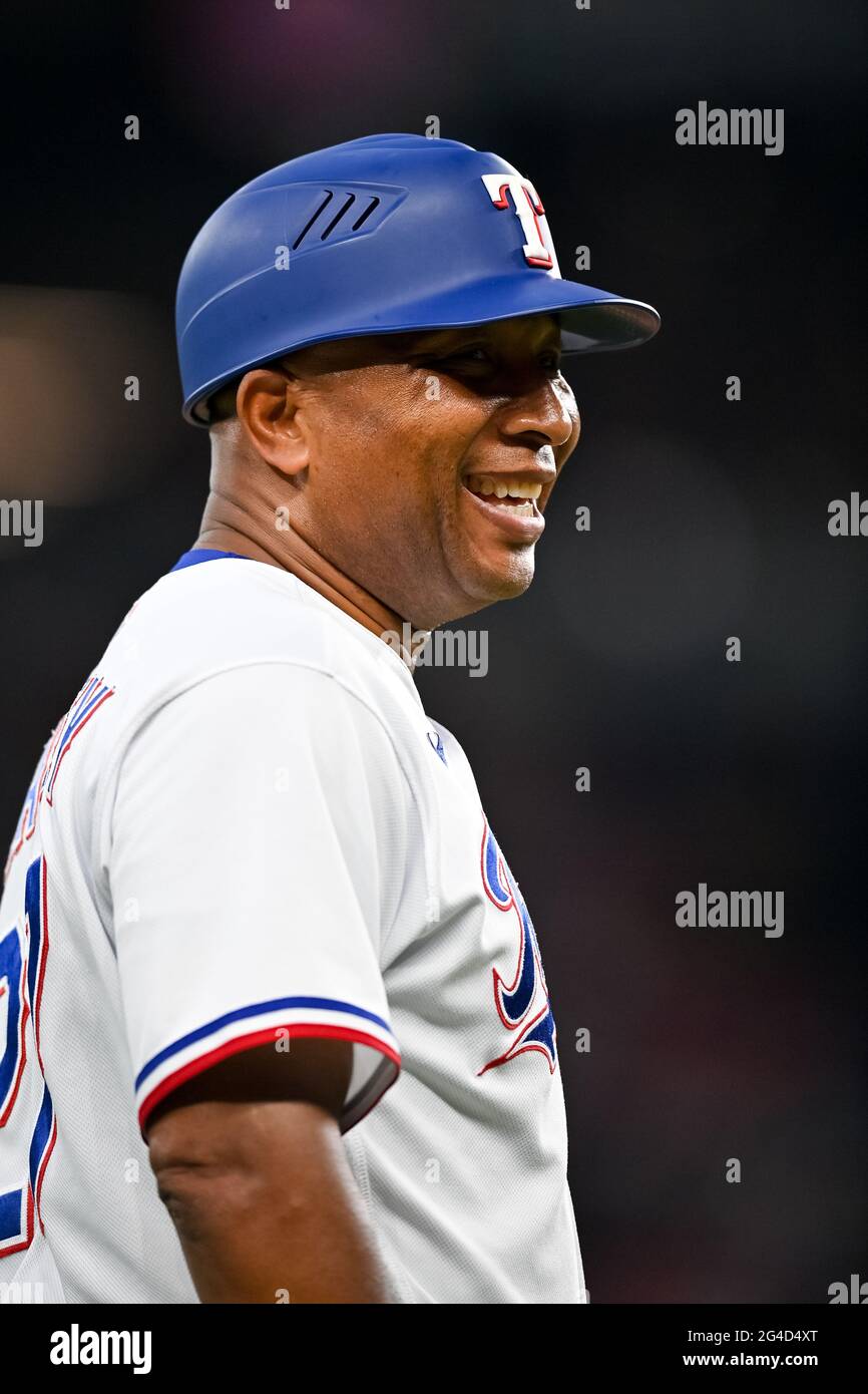 June 19th, 2021: Texas Rangers third base coach Tony Beasley (27 ...