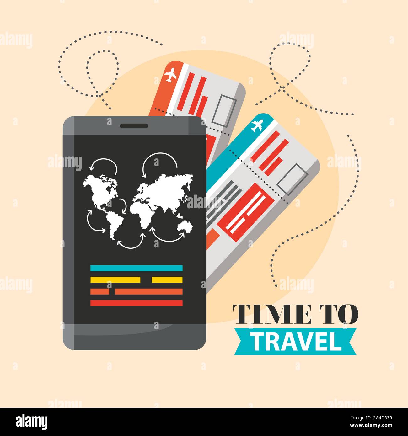 The best time to travel Stock Vector Images - Alamy