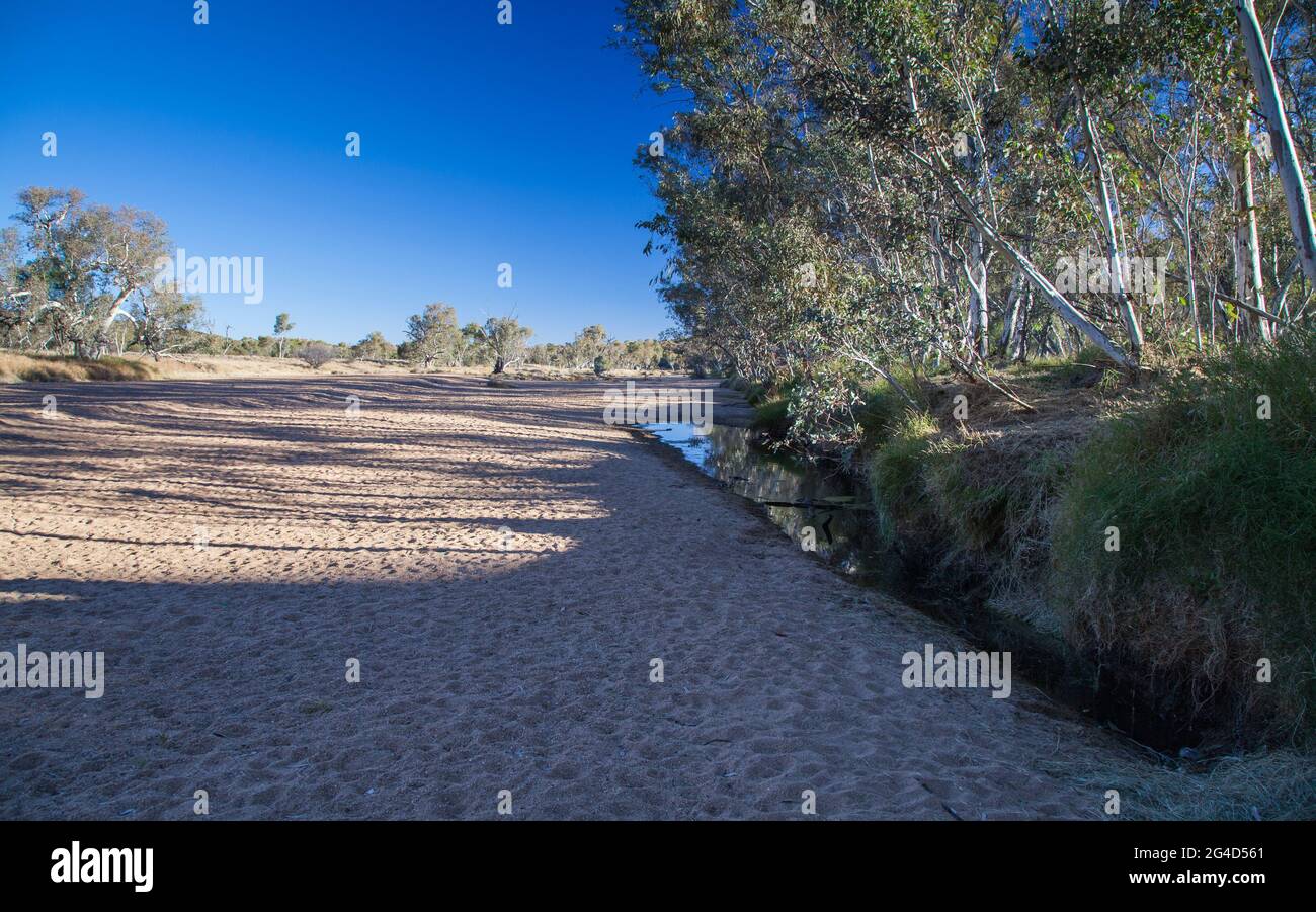 The 'spring' (Aboriginal: Thereyurre) on the Todd River that gave Alice ...