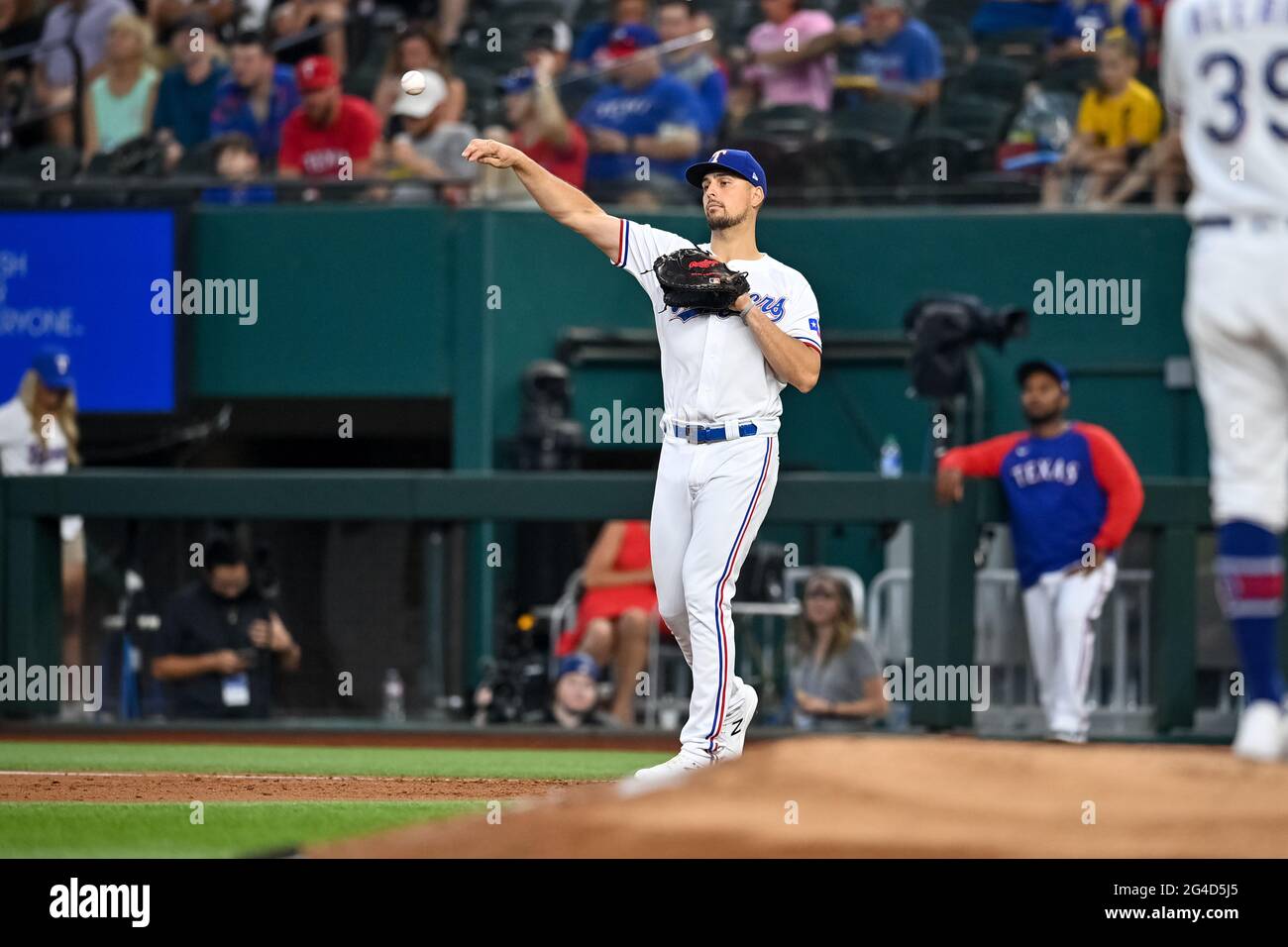 June 19th, 2021: Texas Rangers first baseman Nate Lowe (30) during a ...