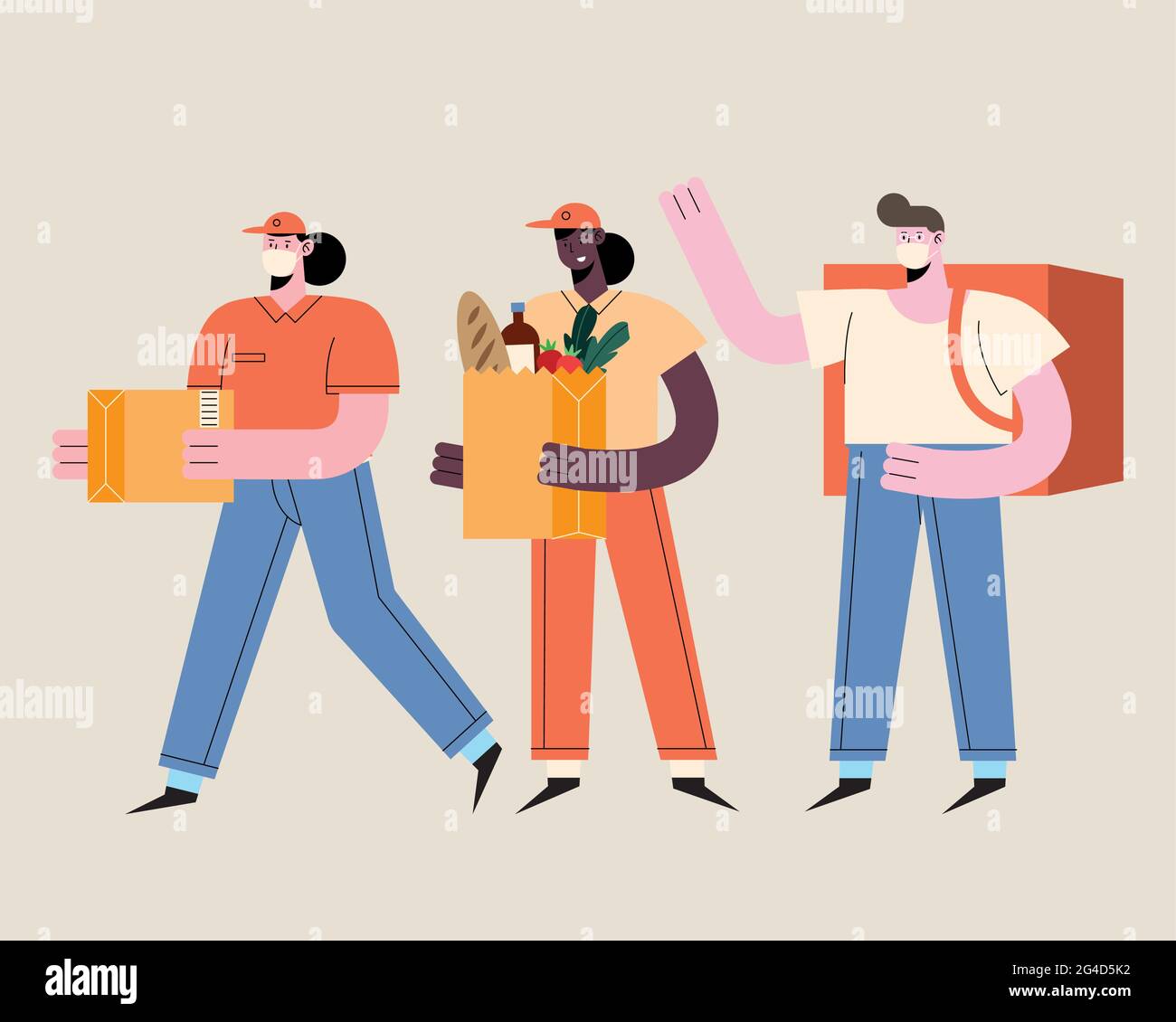 Three customers Stock Vector Images - Alamy