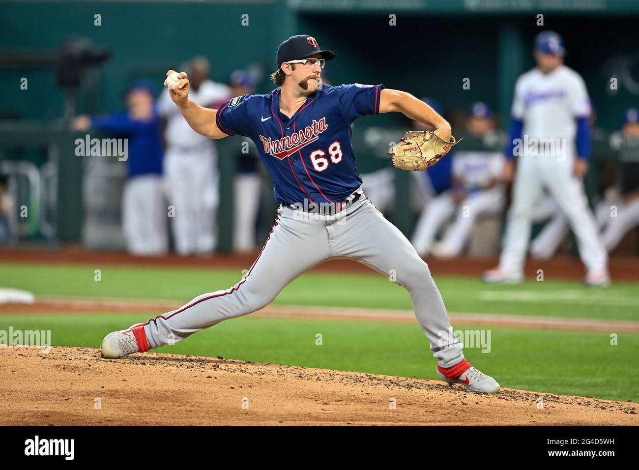 Arlington, Texas, USA. 19th June, 2021. Minnesota Twins relief pitcher ...