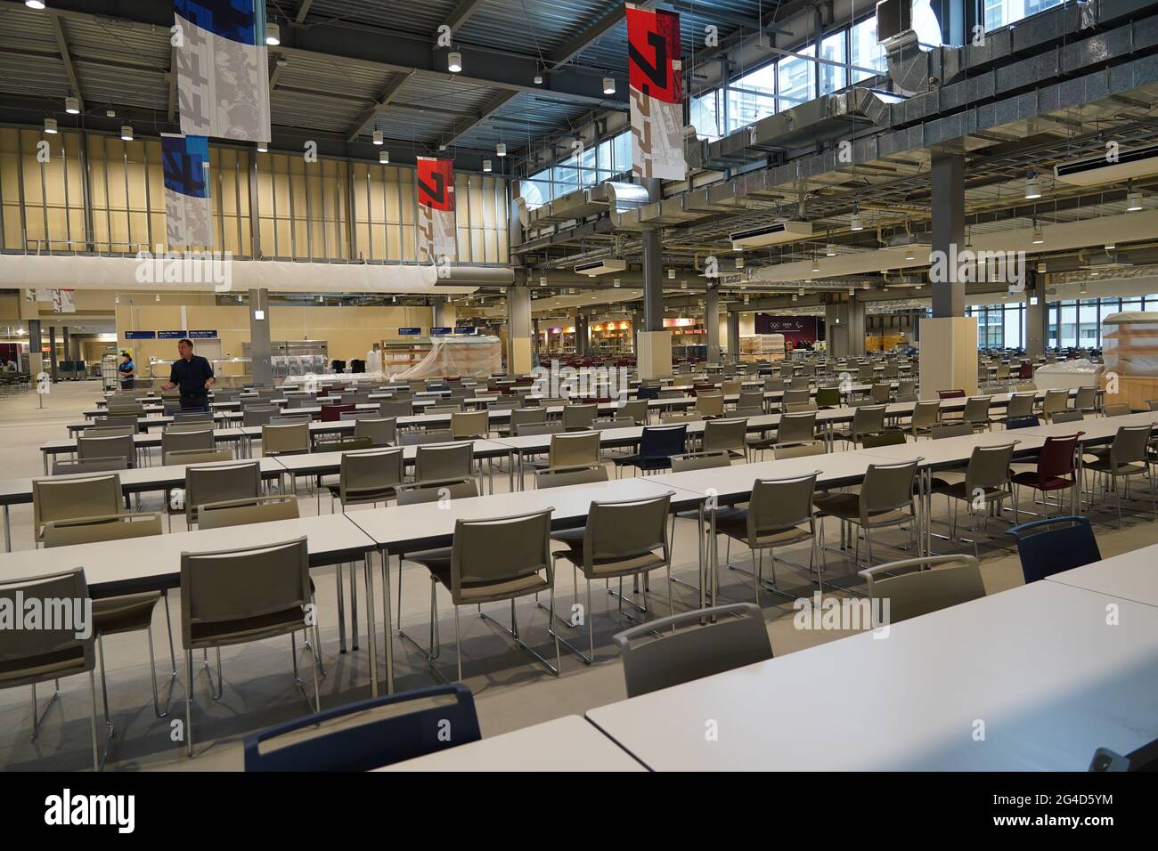 A view of the main dinning hall of Olympic and Paralympic Village ...