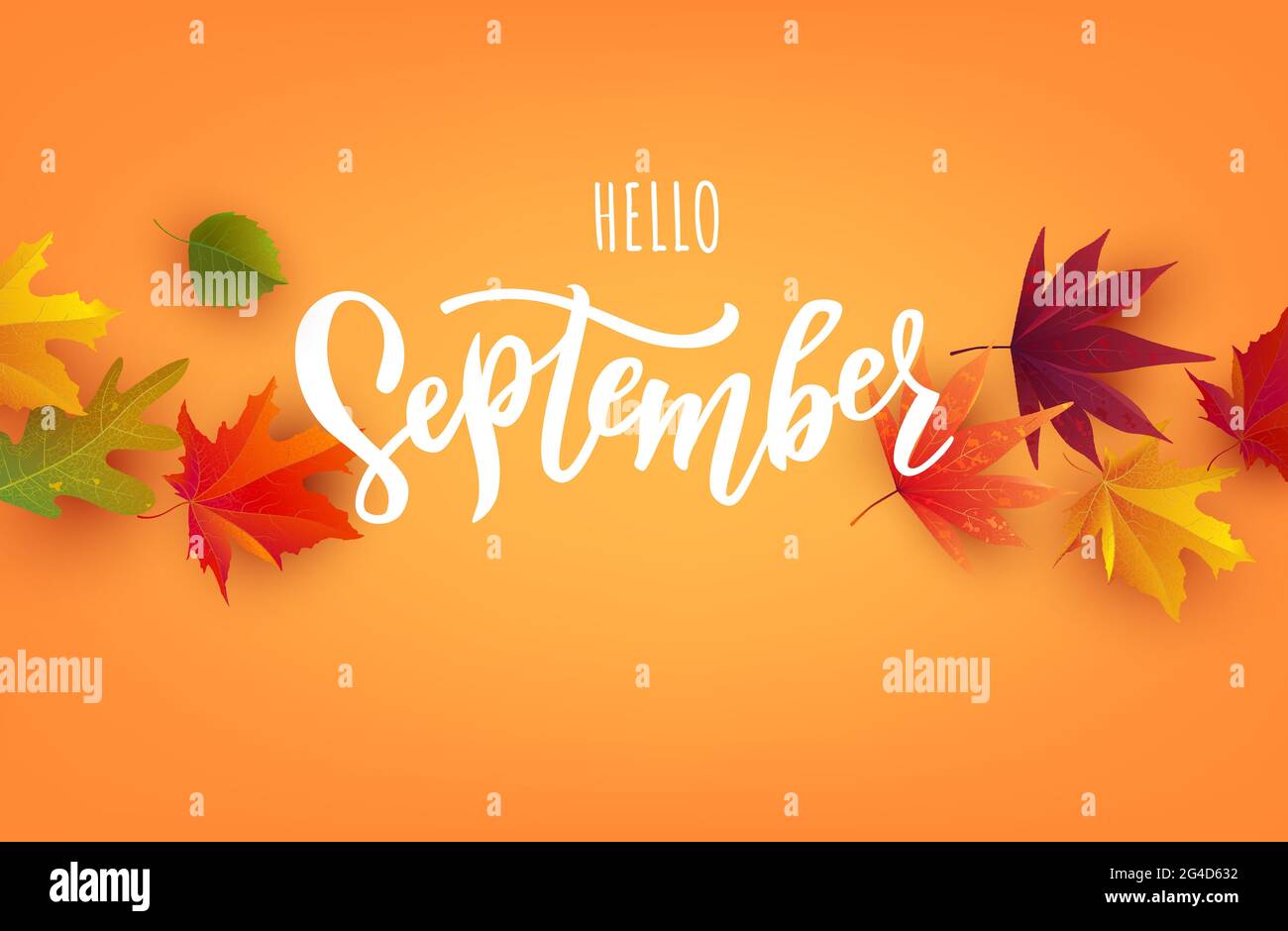 September text. Hand lettering typography Stock Vector Image & Art - Alamy