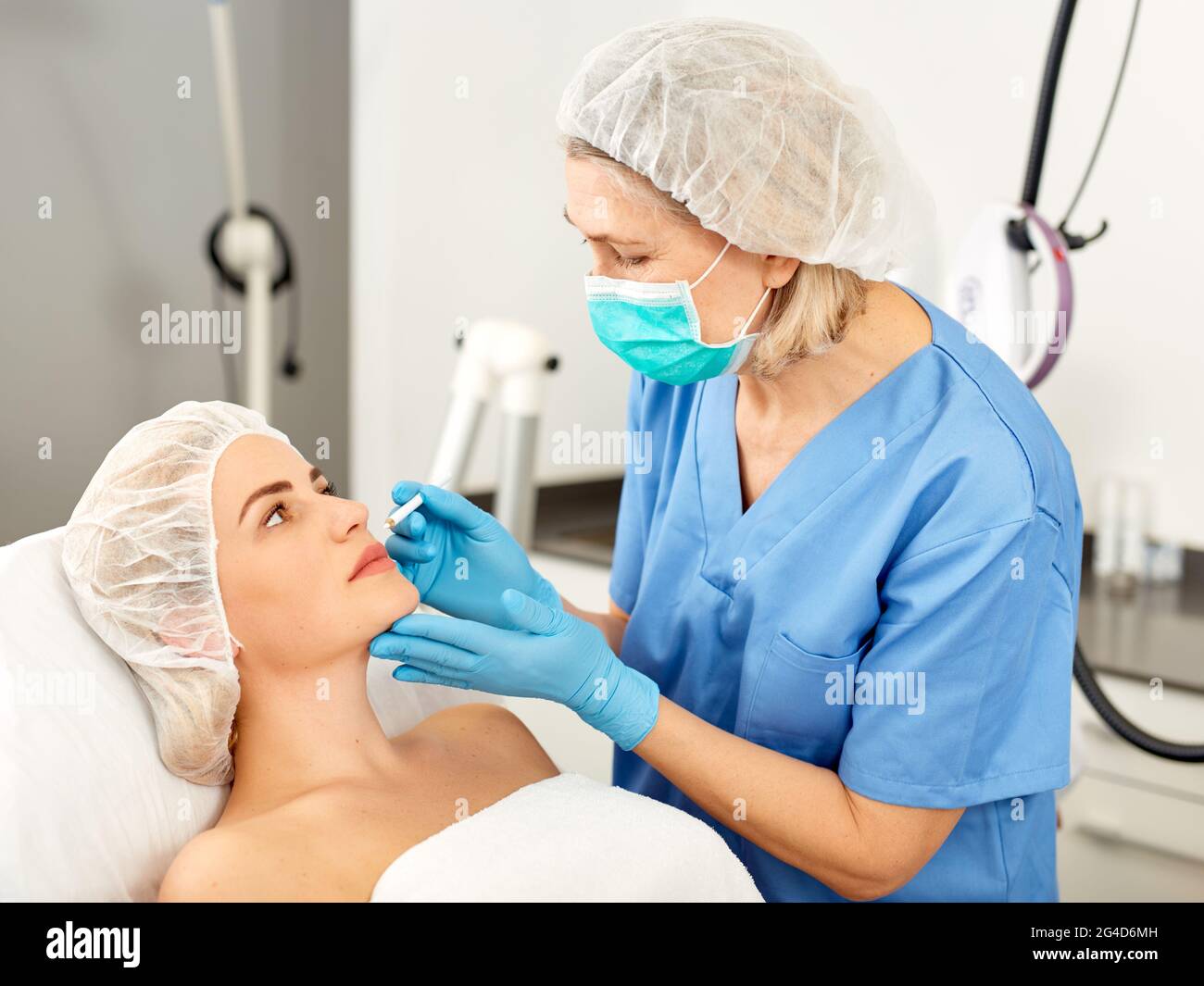 Beautiful girl plastic surgeon hi-res stock photography and images - Alamy