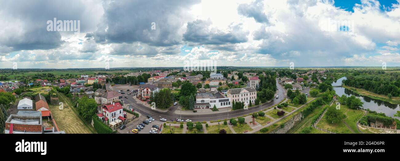 Dubno, Ukraine - June 7, 2021: Aerial view on Dubno from drone Stock ...