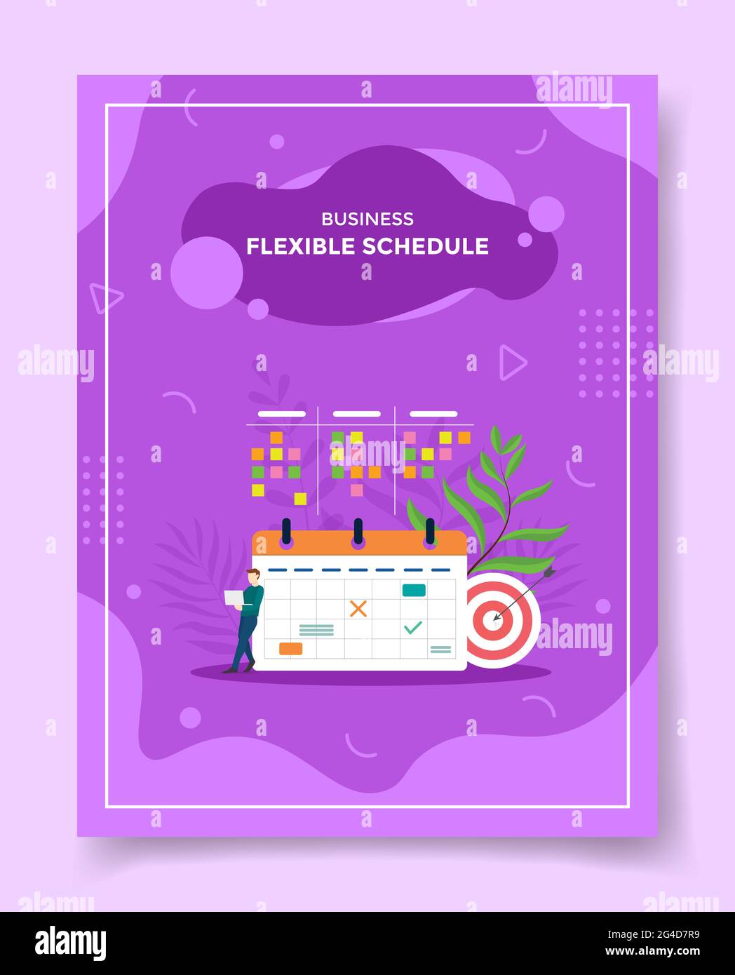 flexible schedule or calendar management for template of banners, flyer ...