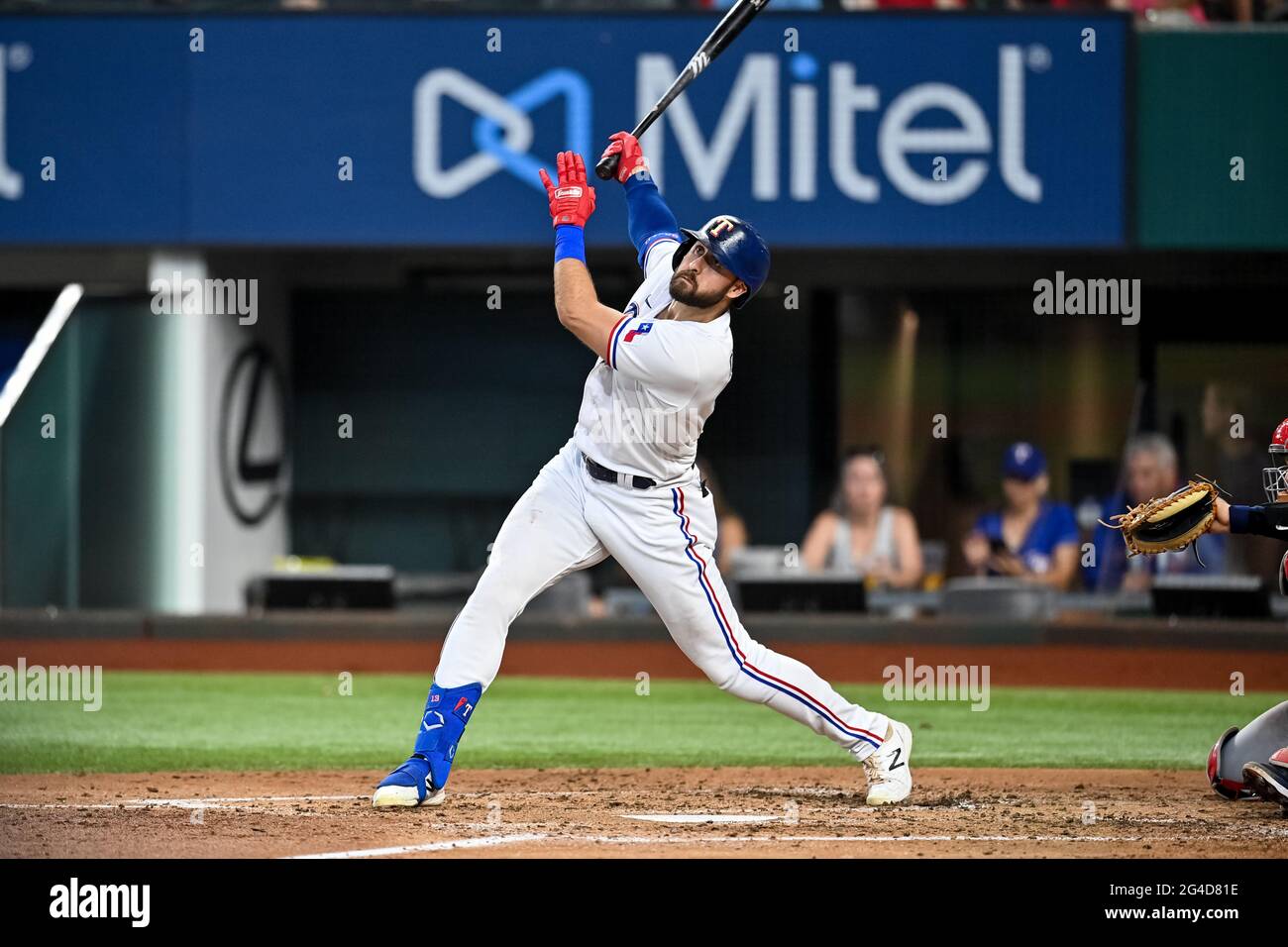 Arlington, Texas, USA. 19th June, 2021. Texas Rangers center fielder ...