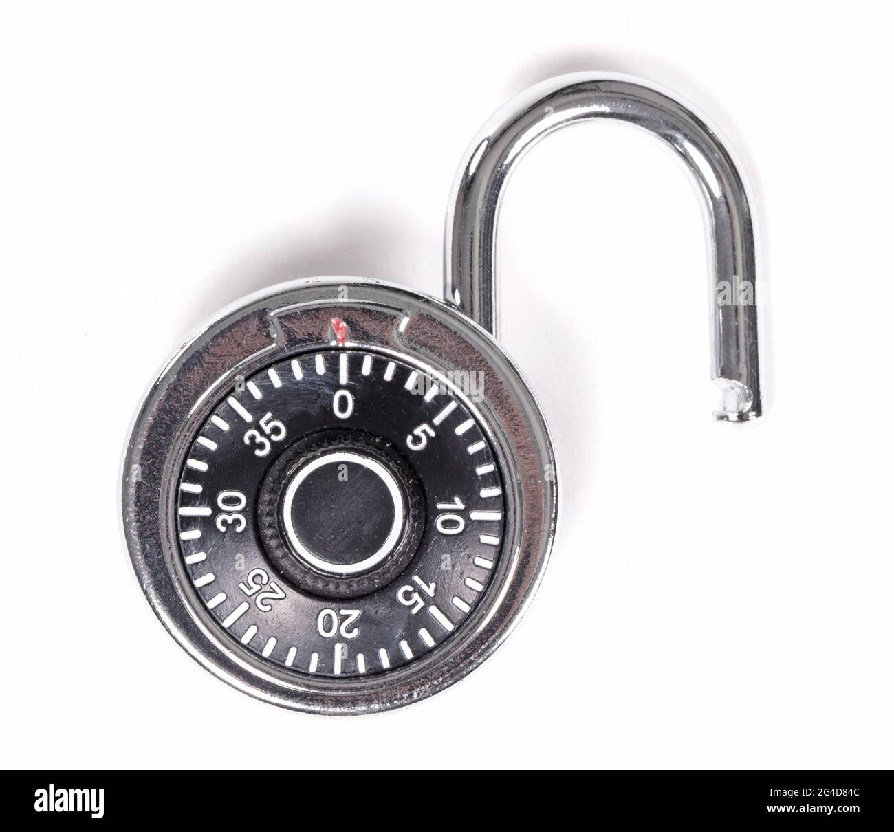 Combination lock close up on white background Stock Photo - Alamy