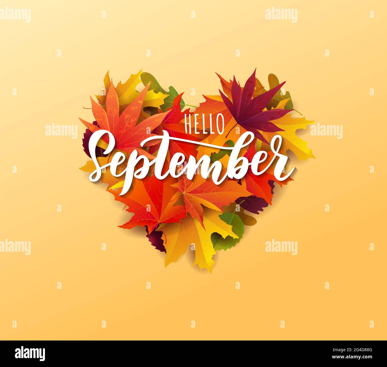 September text. Lettering typography. Vector illustration Stock Vector ...
