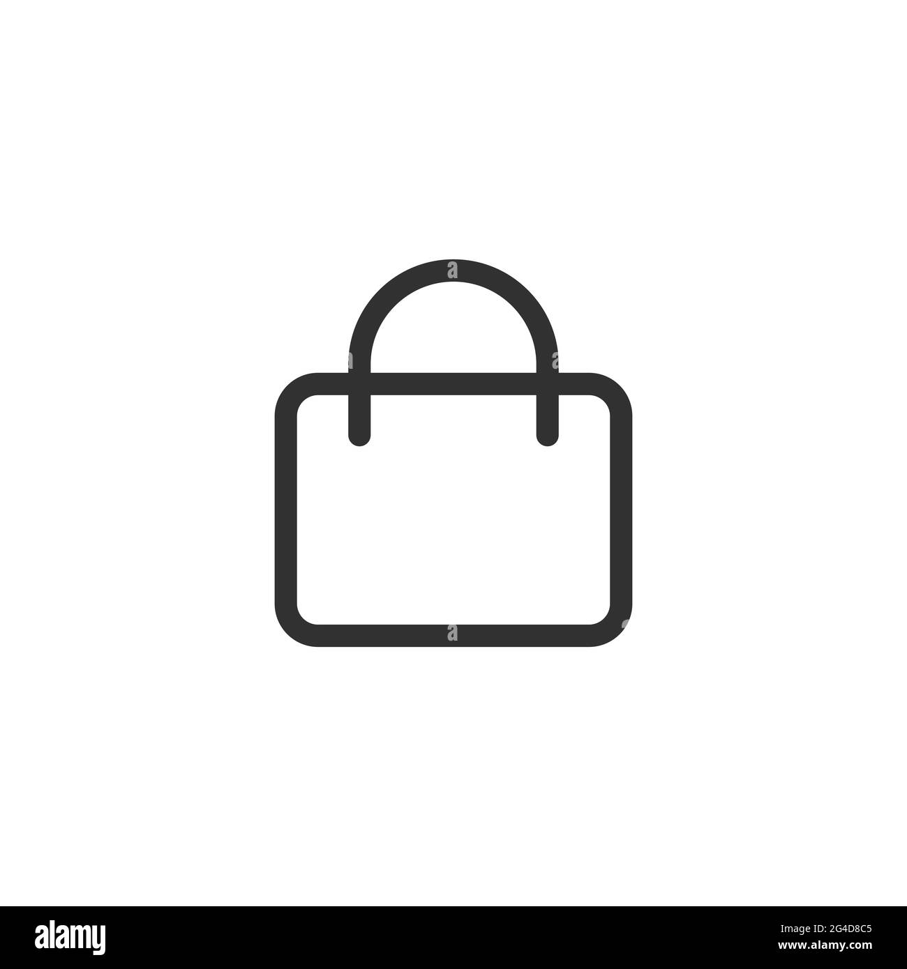 Shopping bag outline icon. linear style sign for mobile concept and web ...