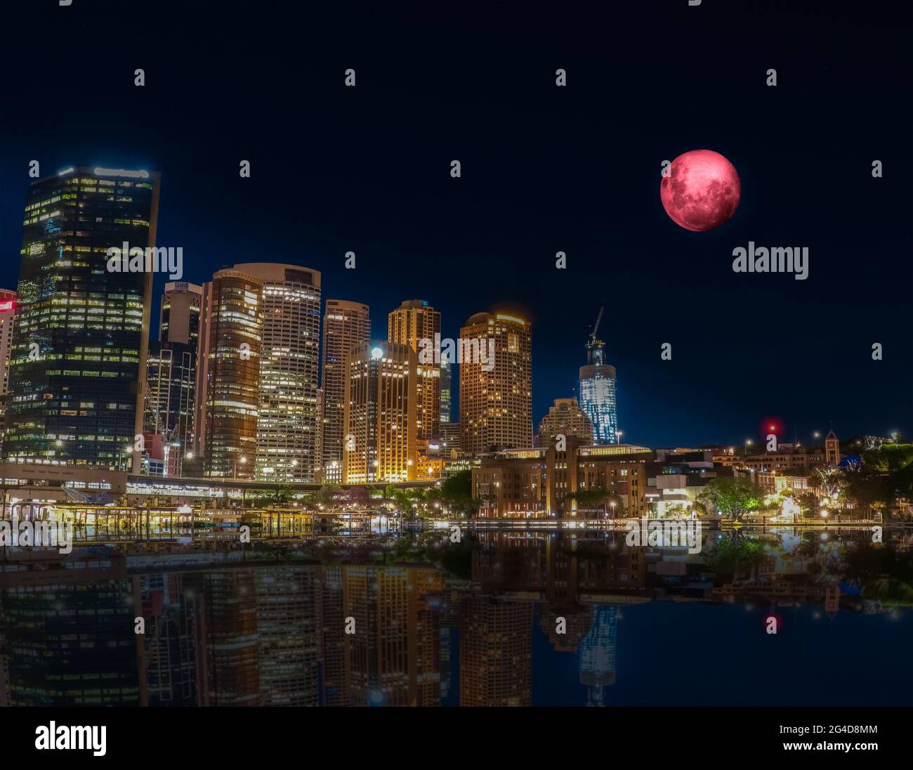 Panorama night view of Sydney Harbour and City Skyline of circular quay ...