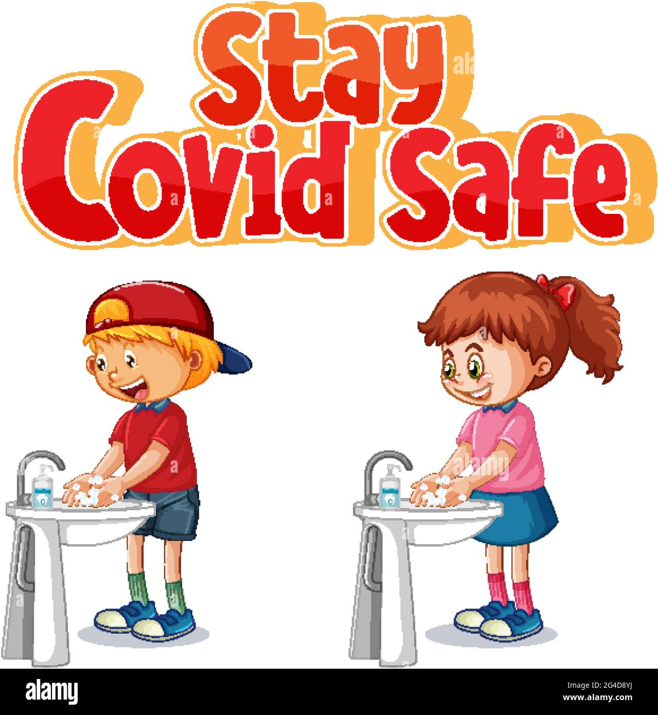 Kids Being Safe Clipart