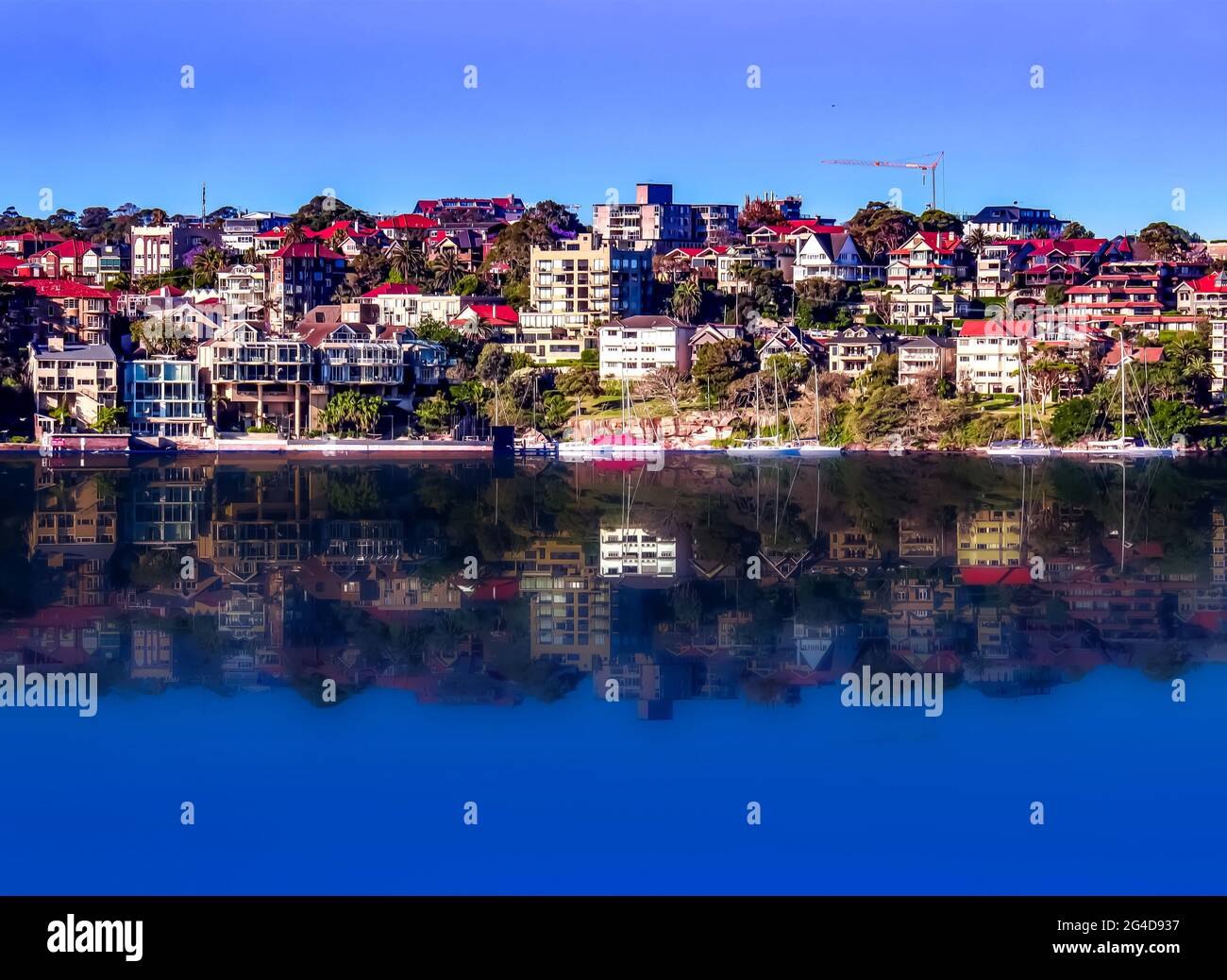 Panorama view of Sydney Harbour NSW Australia lovely turquoise waters ...