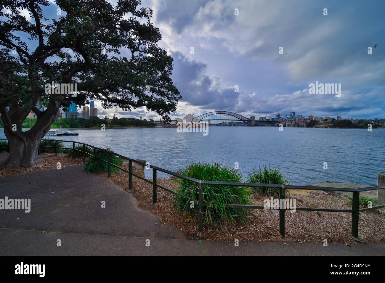 HDR photo of Sydney Harbour Australia turquoise blue colours of the bay ...