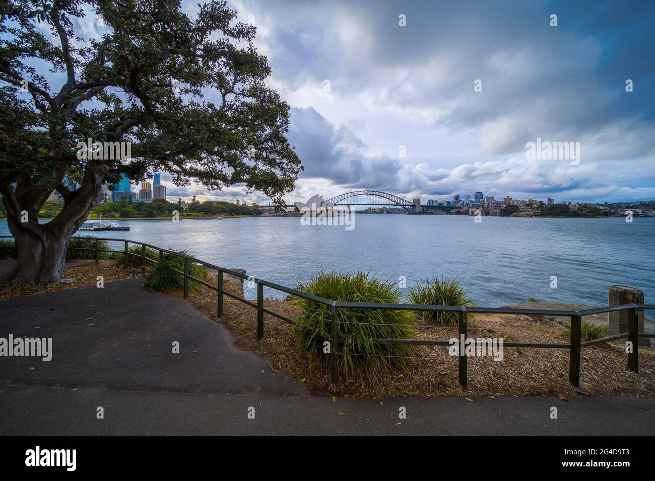 HDR photo of Sydney Harbour Australia turquoise blue colours of the bay ...