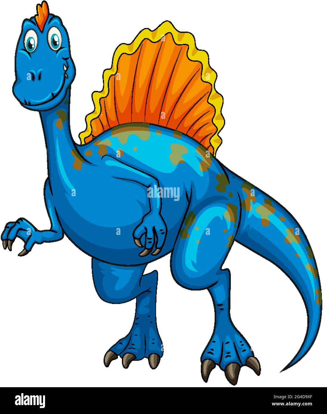 A Spinosaurus dinosaur cartoon character illustration Stock Vector ...