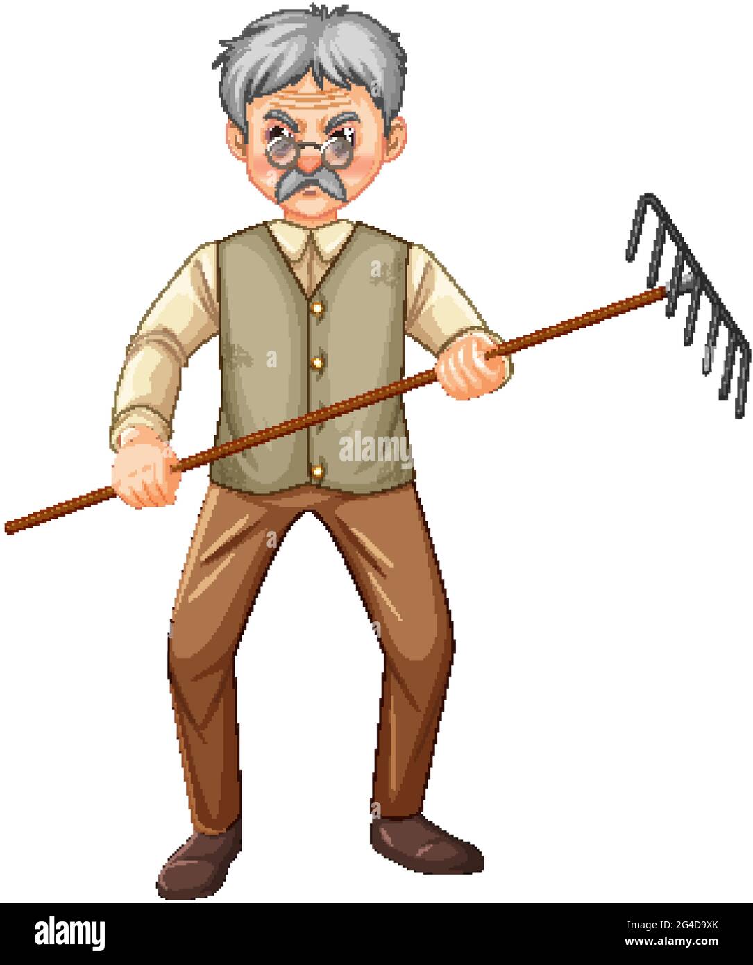 Older male farmer Stock Vector Images - Alamy