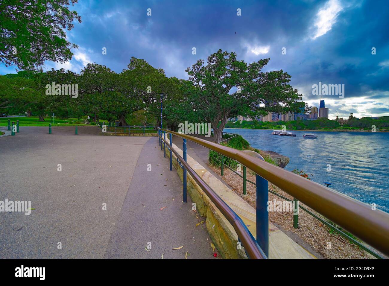 HDR photo of Sydney Harbour Australia turquoise blue colours of the bay ...