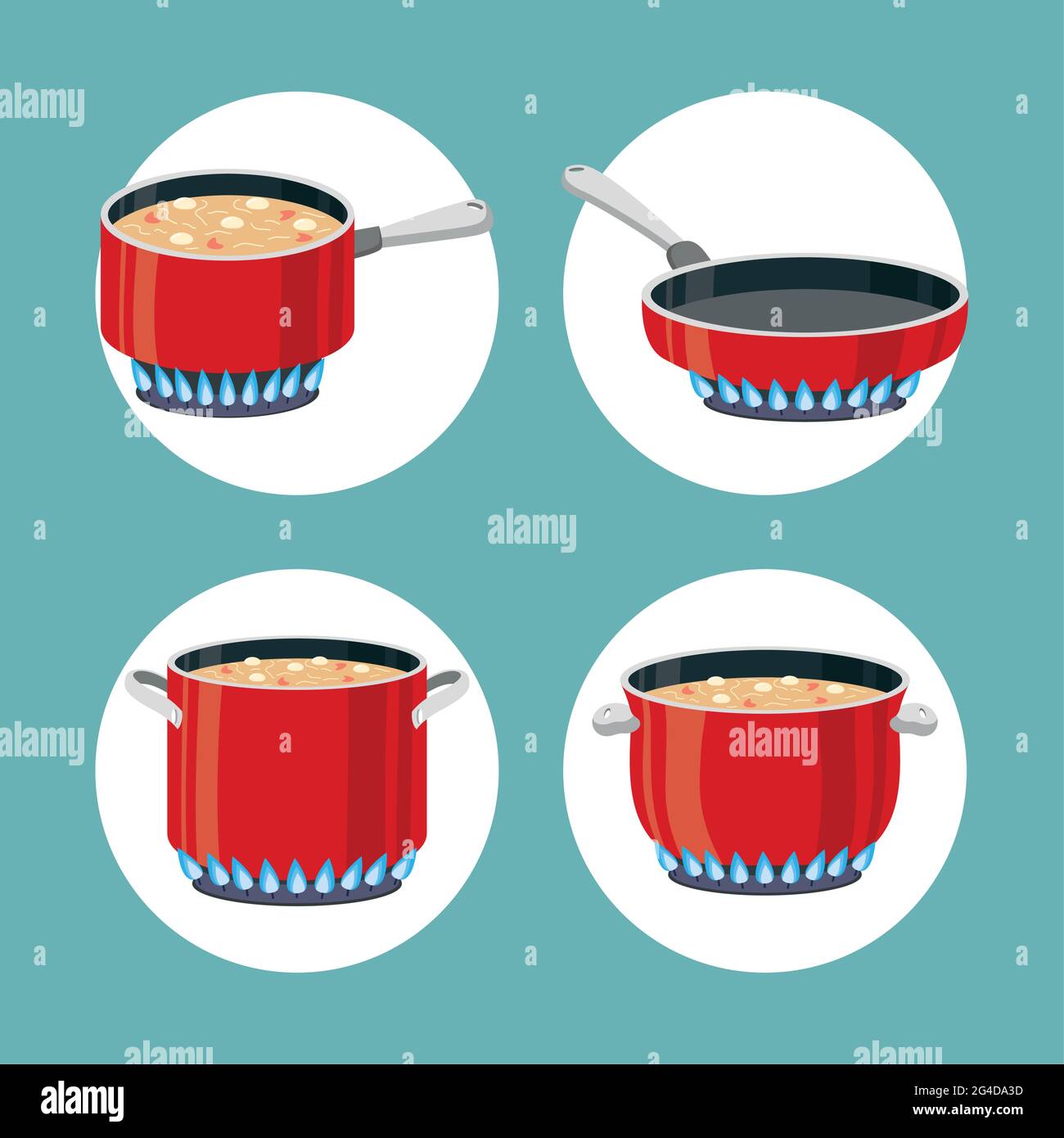 four cooking food set icons Stock Vector Image & Art - Alamy