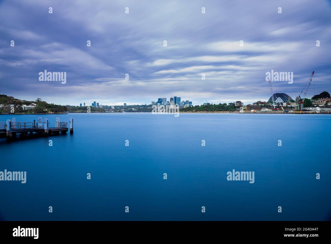 Long exposure Sydney Harbour Australia turquoise blue colours of the ...