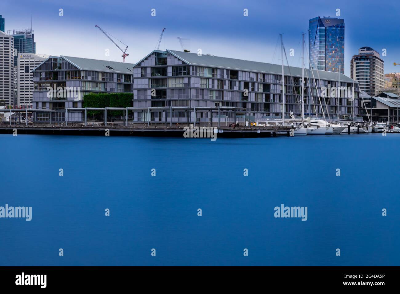 Long exposure Sydney Harbour Australia turquoise blue colours of the ...