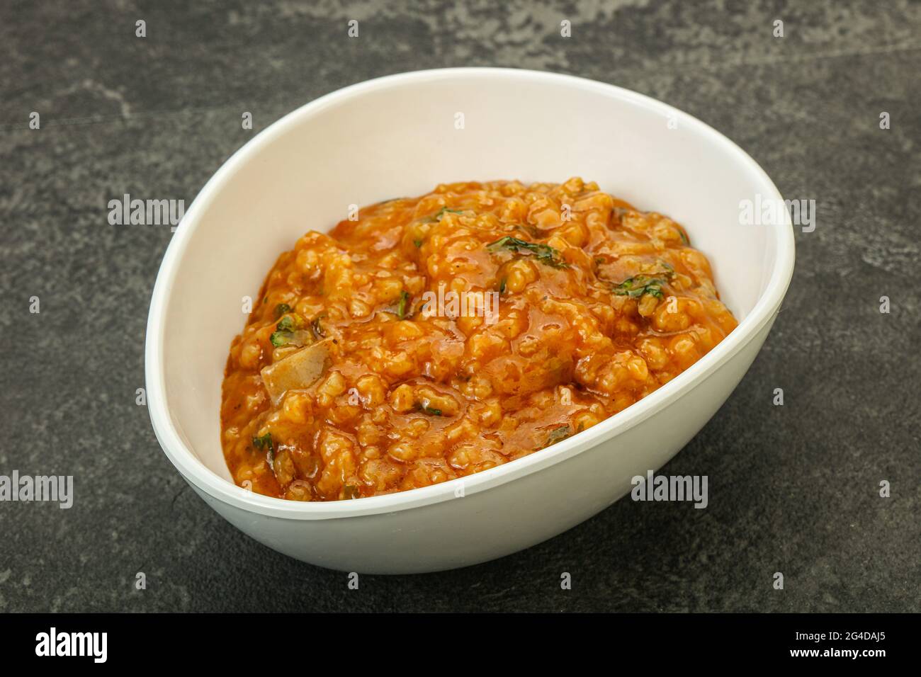 Traditional Georgian Kharcho soup with meat and spices Stock Photo - Alamy