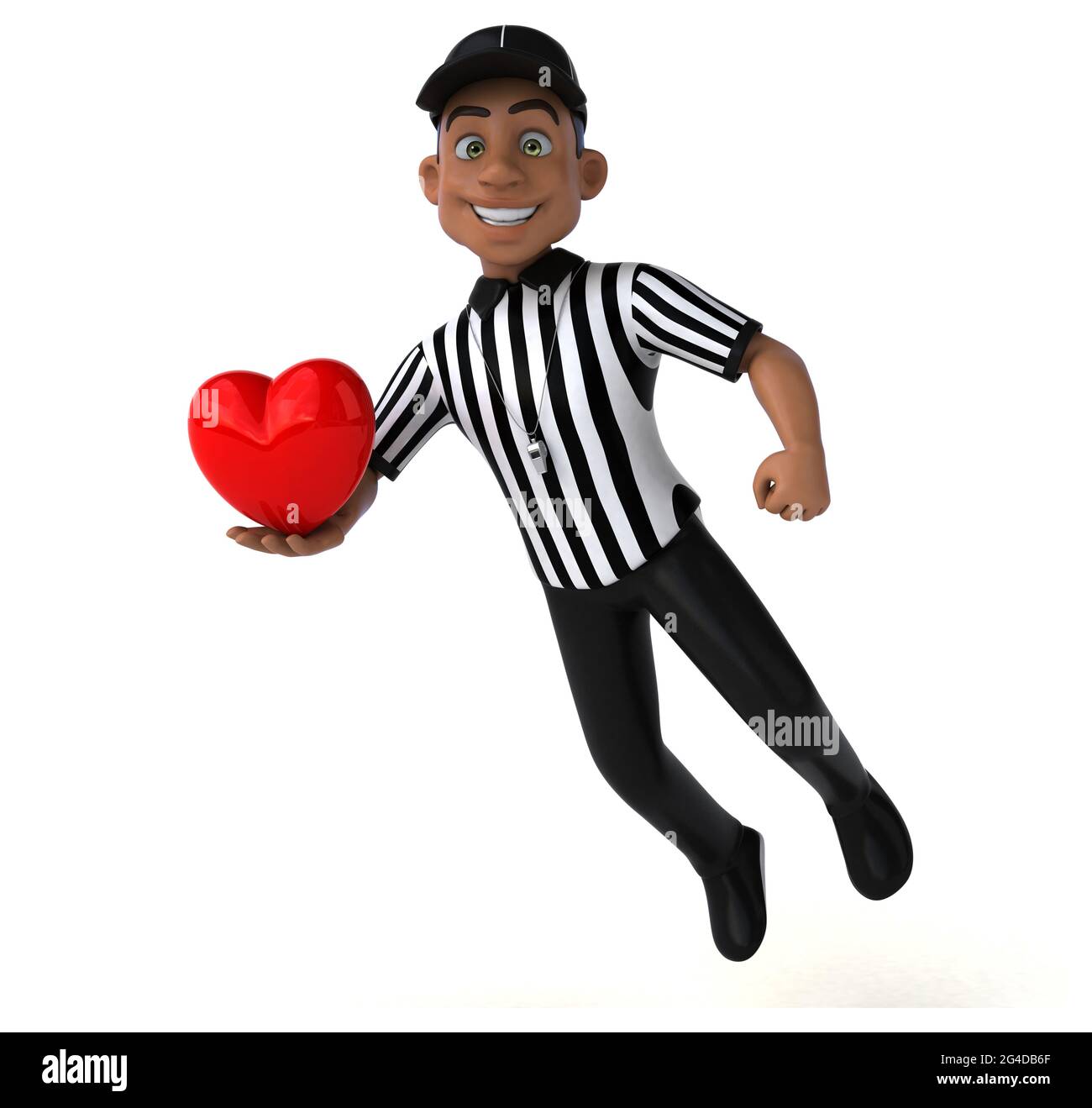 Fun 3D Illustration of an american Referee Stock Photo - Alamy